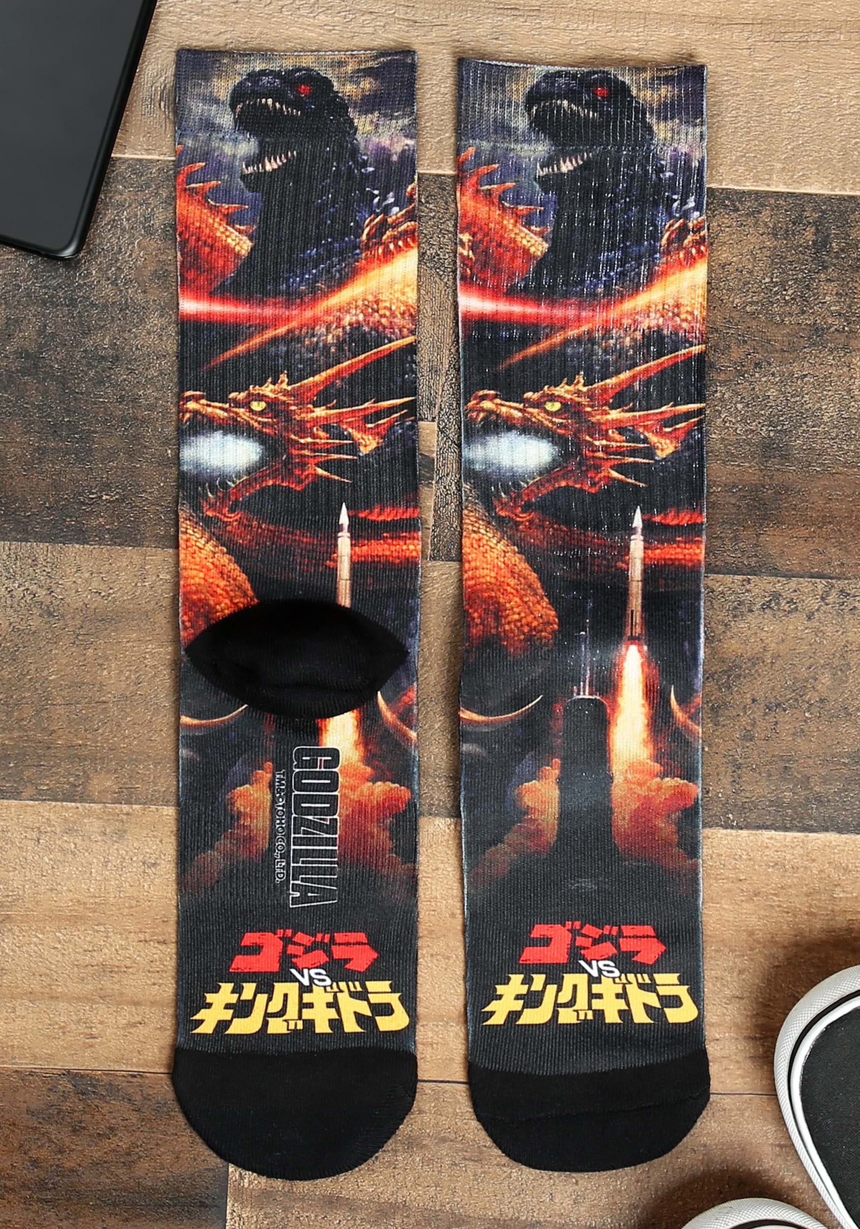 Godzilla Sublimated Socks for Men | Godzilla Accessories