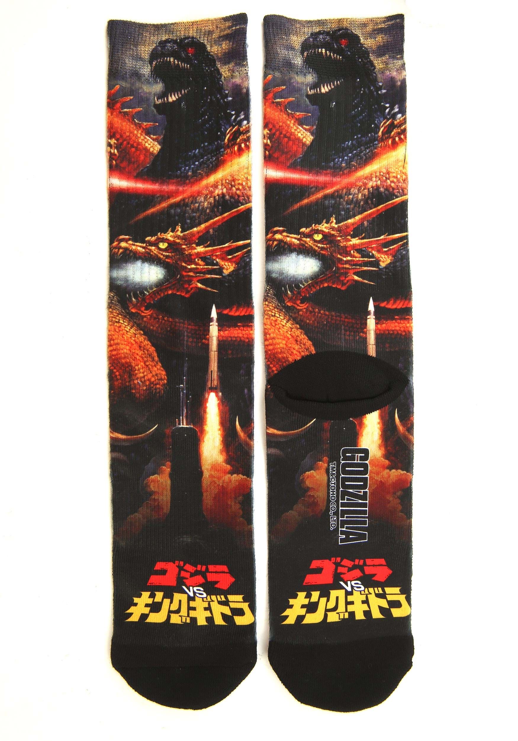 Godzilla Sublimated Socks for Men | Godzilla Accessories