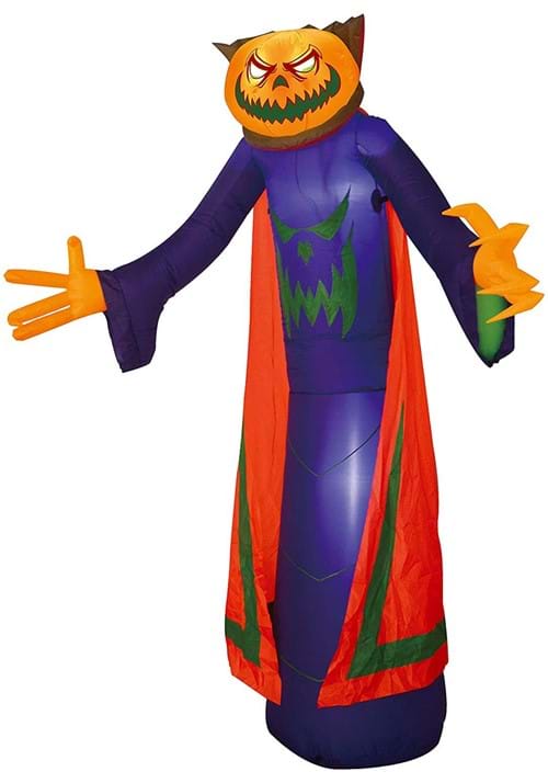 Inflatable 8FT Pumpkin Wizard Decoration | Halloween Inflatables