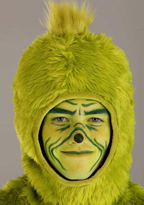 Dr. Seuss Open Face Grinch Adult Costume | Grinch Costumes