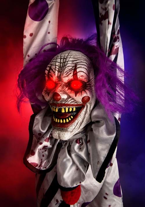 4.5FT Spine Shivering Shaking Animated Evil Clown Decoration | Evil ...