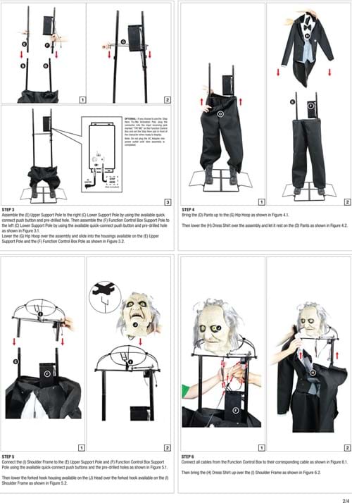 Evil Animated Greeter Butler Halloween Decoration