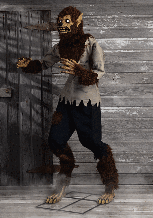 6 Foot Animatronic Feral Werewolf Decoration | Seasonal Visions ...