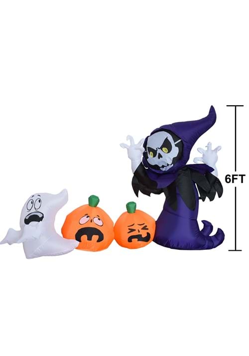 6 Foot Large Reaper Catching Ghost Inflatable Decoration