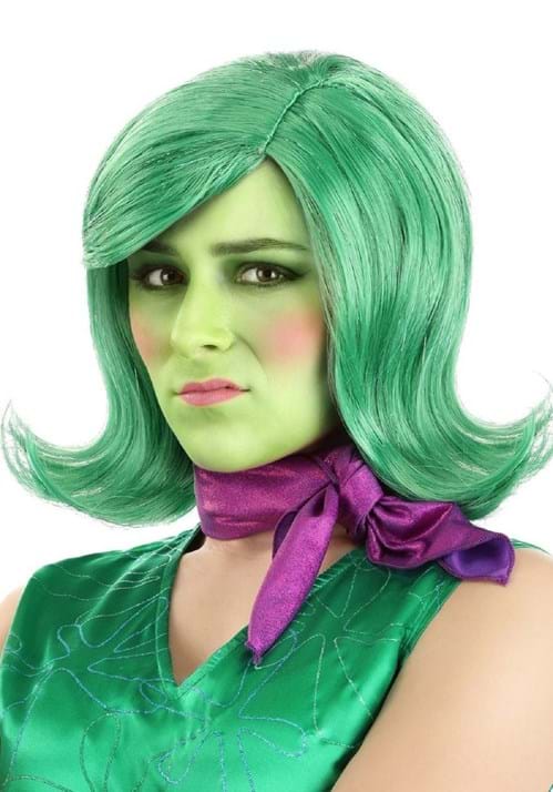 Women's Disney Inside Out Disgust Wig, Scarf & Belt Costume Kit ...