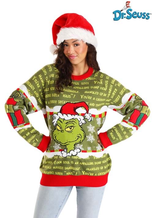 You're a Mean One Mr. Grinch Adult Sweater | Christmas Sweaters