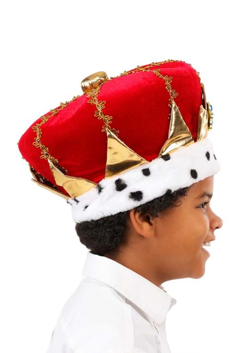 Kid's Royal Red King Costume Hat | King and Queen Crowns