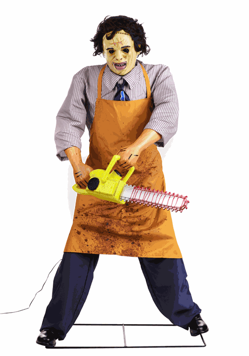 6FT Leatherface Halloween Animatronic Decoration | Halloween Animatronics